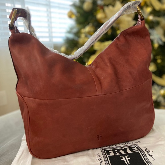 Frye | Bags | Nwot Frye Campus Leather Hobo In Burnt Red | Poshmark